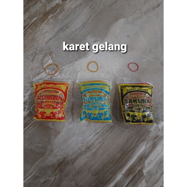 Jual karet gelang ROMAN/SAKURA diameter kecil/sedang @100gr/pak ...