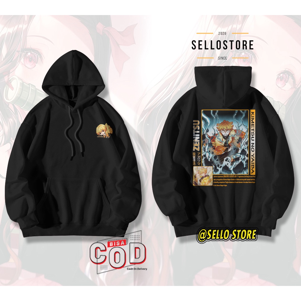 Jual HOODIE ANIME KIMETSU NO YAIBA ZENITSU LIGHTNING SWEATER DEMON ...