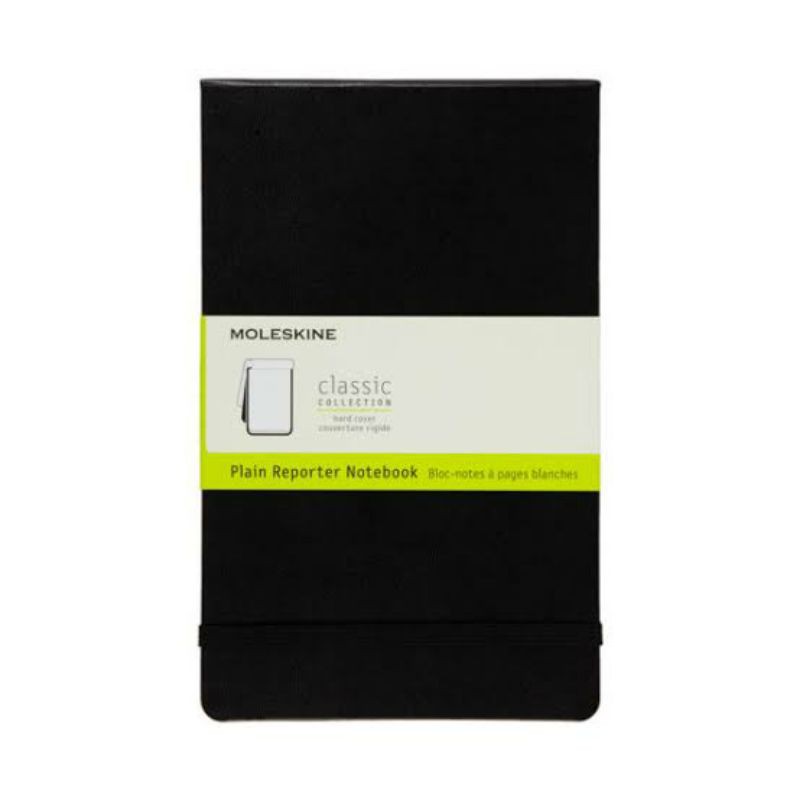 Jual Moleskine Plain / Ruled Reporter Notebook Black Large Size ...