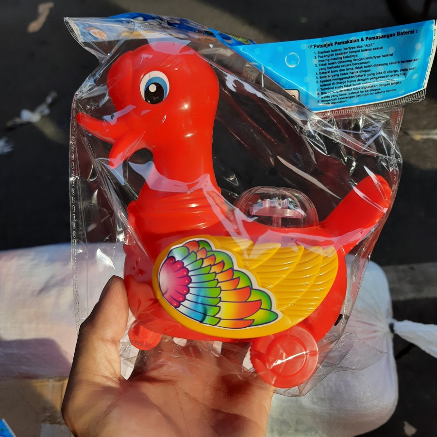 Jual MAINAN ANAK BEBEK DITARIK JALAN + ADA LAMPUNYA MAINAN MURAH KADO ...