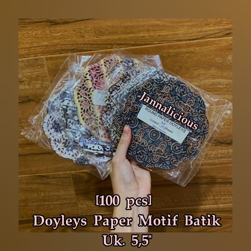 Jual Doyleys Paper / Kertas Renda Bulat Motif Batik uk. 4,5" & 5,5 ...