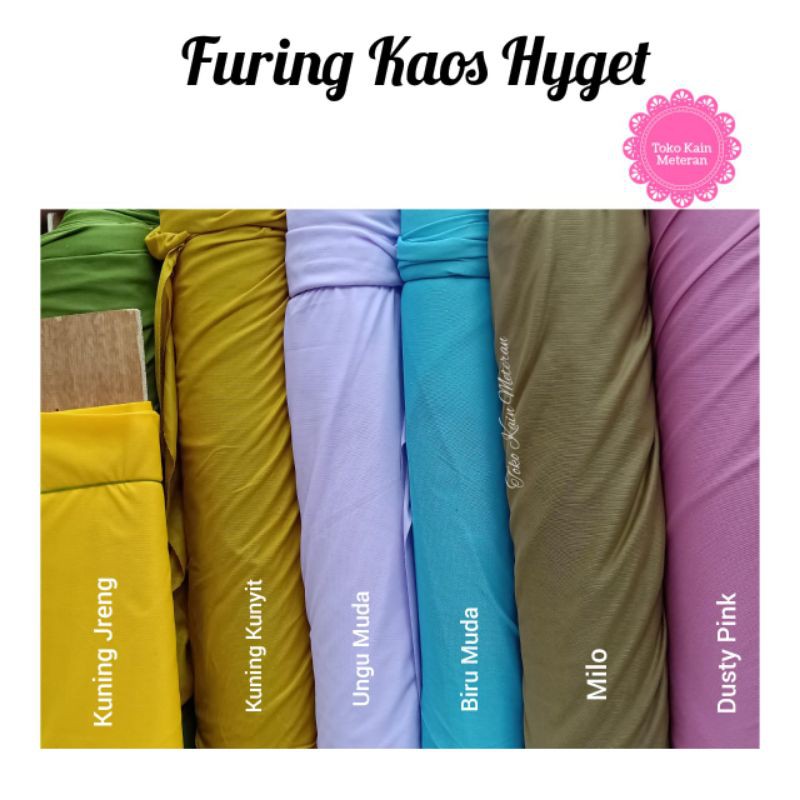 Jual Kain Furing Kaos Hyget Super / Bahan Lapisan Kain | Shopee Indonesia