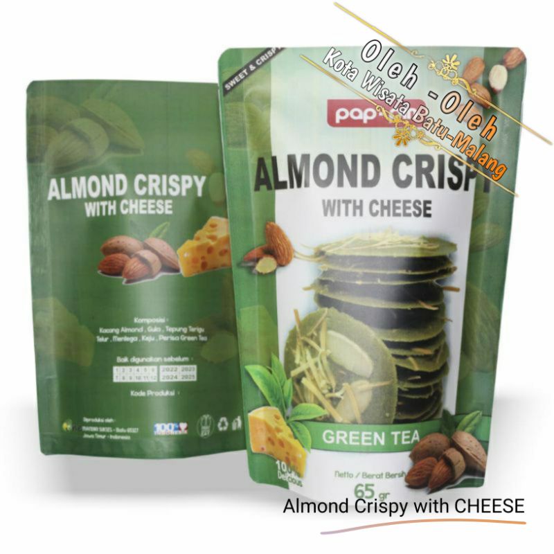 Jual OLEH -OLEH MALANG_ALMOND CRISPY with CHEESE GREENTEA | Shopee ...