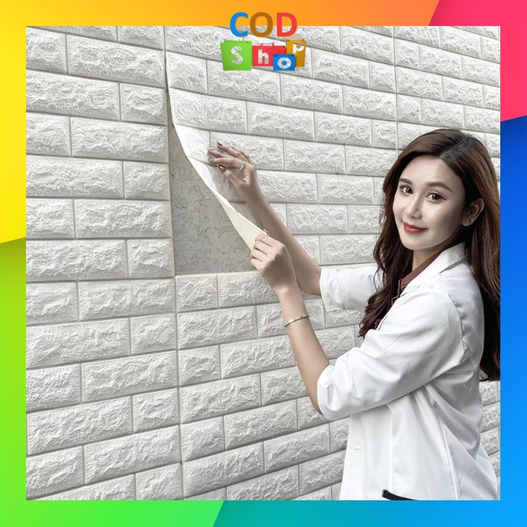 Jual COD - H5163 Wallpaper Dinding Foam 3D / Stiker Wallpaper Dinding ...