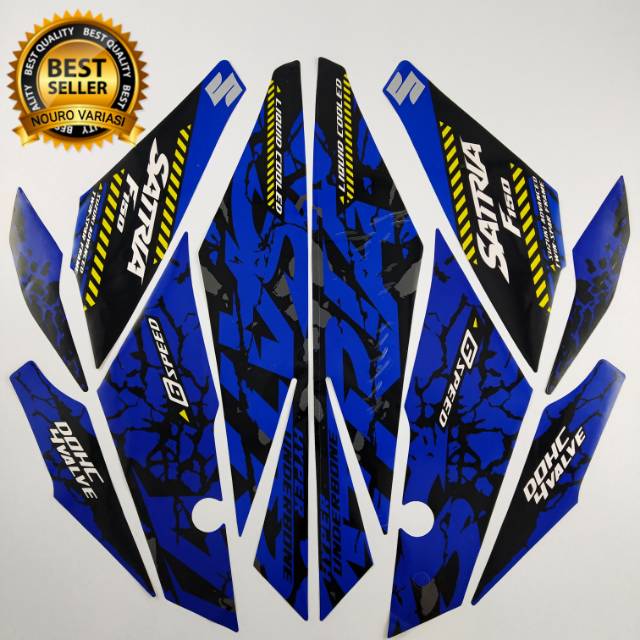 Jual striping suzuki satria fu f 150 led 2018 injeksi biru list body ...