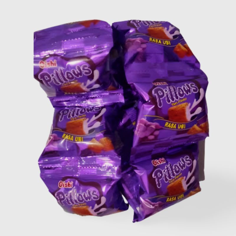 Jual Oishi Pillows snack 12gr (1 Renceng isi 10 pcs) ecer 1000 | Shopee ...