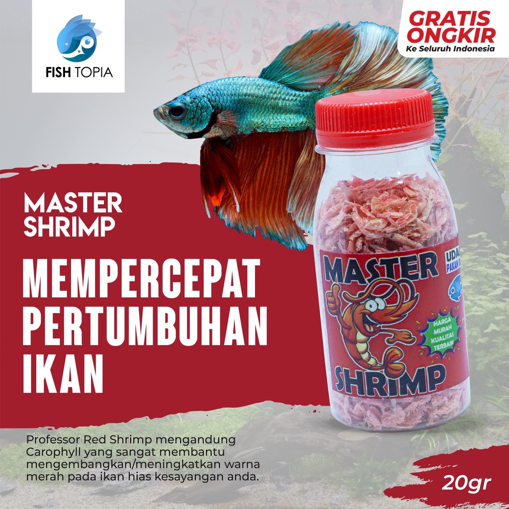 Jual MASTER SHRIMP 20 GR PAKAN IKAN LOUHAN DISCUS ARWANA DAN IKAN ...