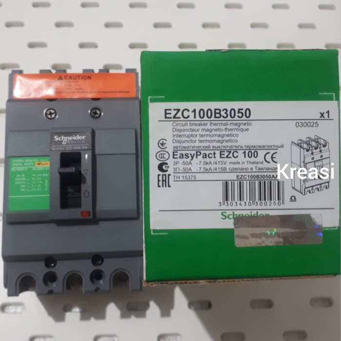 Jual MCCB SCHNEIDER EZC 100B 3P 50A 7.5KA EZC100B3050 | Shopee Indonesia