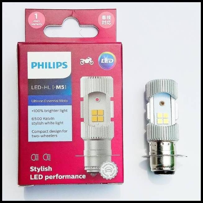 Jual Philips Ultinon Essential Moto Led M5 H6 Kaki1 Putih Lampu Motor ...