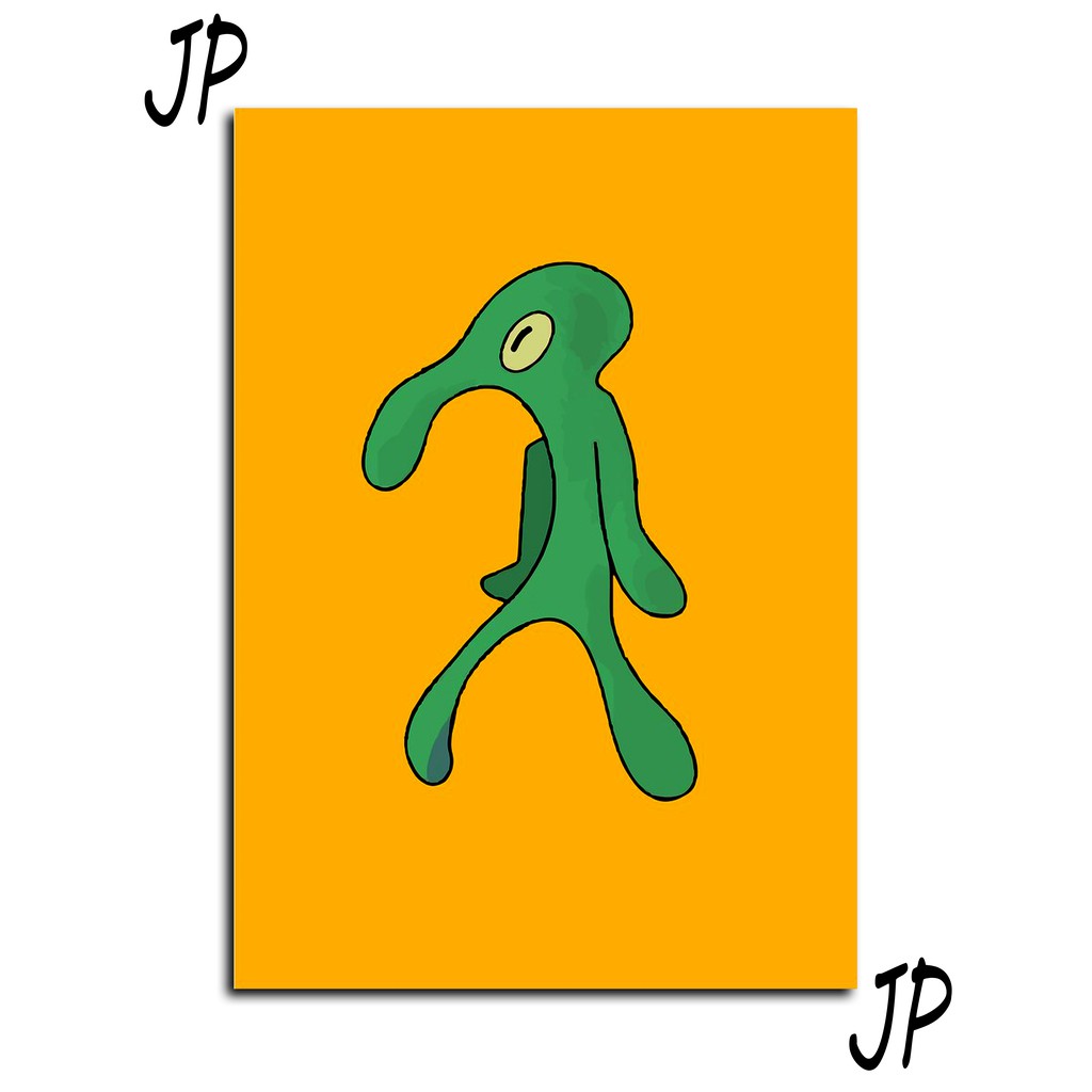 Jual Poster Hiasan Dinding Lukisan Repro Mahakarya Squidward Spongebob ...