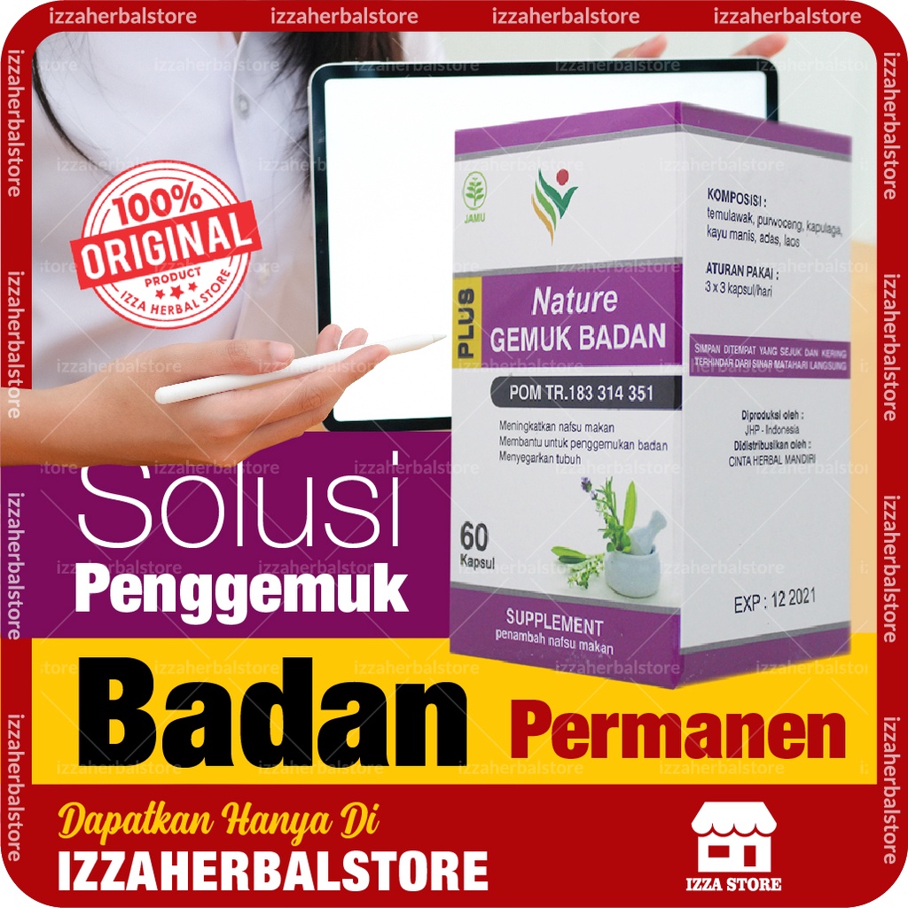 Jual GEMUK BADAN Kapsul Nature Isi 60 Solusi Obat Penggemuk Badan ...