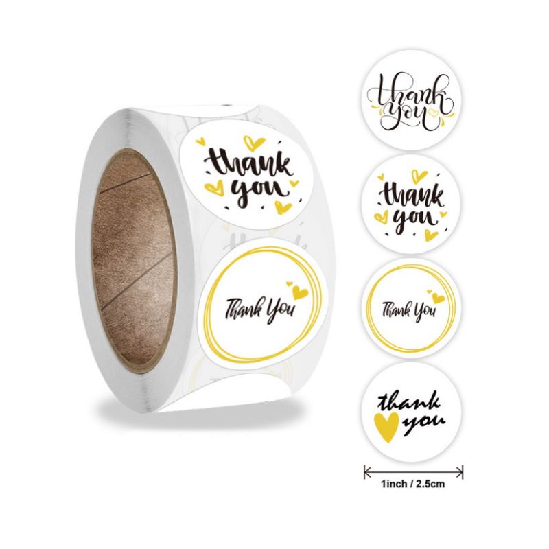 Jual Stiker Thank You Sticker Ucapan Terima Kasih Segel Souvernir ...