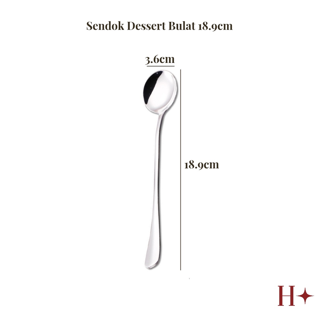 Jual H Errai Alat Makan Stainless Steel Ukuran Kecil Sendok Dessert ...