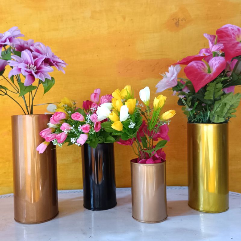 Jual Vase Rose Gold / Vas Gold / Pot Bunga Emas Bahan Stainless Anti ...