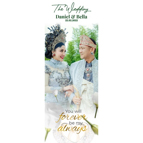 Jual WEDDING BANNER CETAK SPANDUK NIKAH BANER PERKAWINAN FREE DESIGN ...