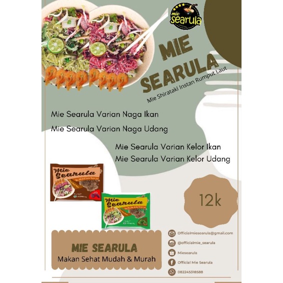 Jual MIE SEARULA (MIE SHIRATAKI INSTAN RUMPUT LAUT) | Shopee Indonesia