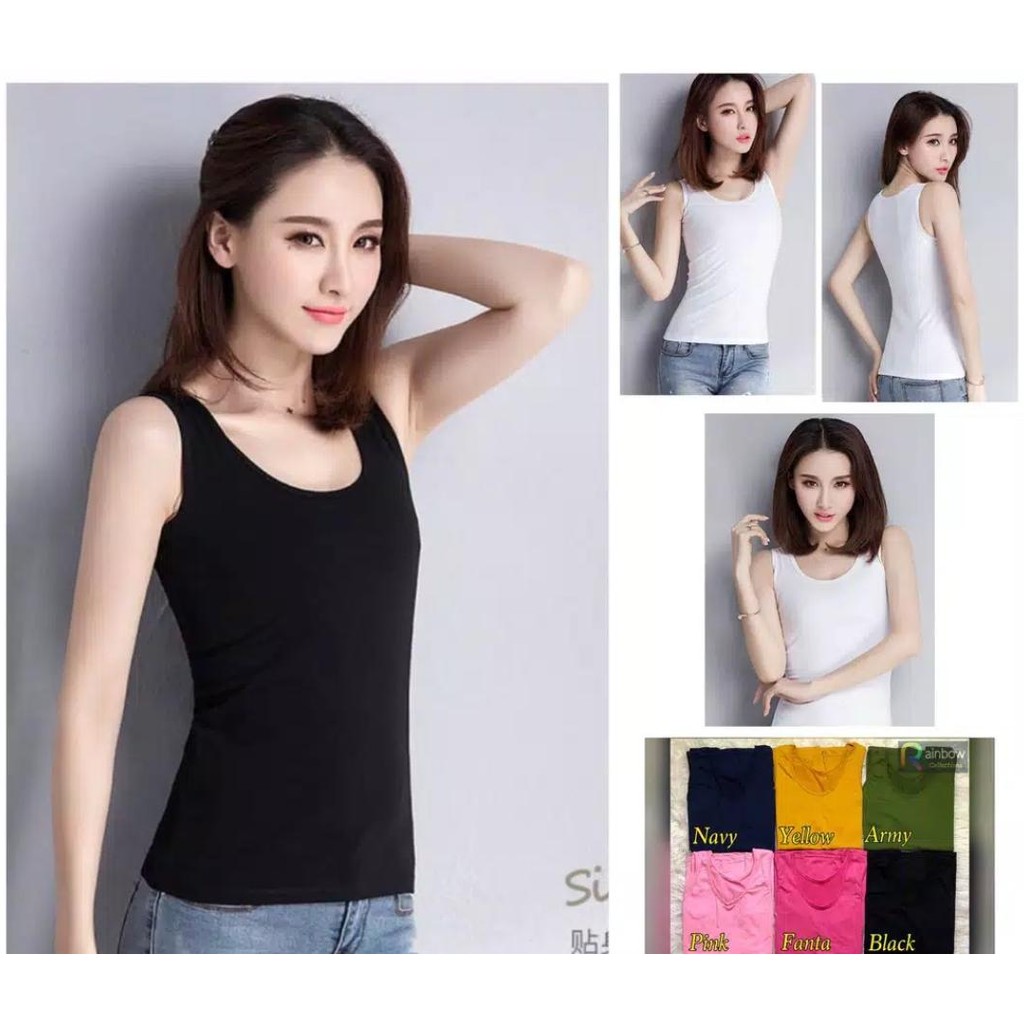 Jual TANGTOP WANITA MODEL TERBARU TALI BESAR / REAL PICT | Shopee Indonesia