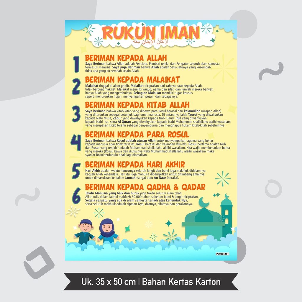 Jual Poster Edukasi Anak Mainan Edukasi Anak Lembaran Gerakan Sholat ...