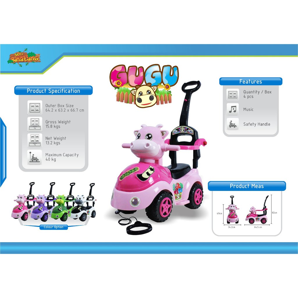 Jual TOLO CAR YOTTA SI SAPI GUGU MAINAN DORONG-DORONGAN ANAK | Shopee ...