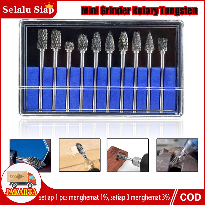 Jual 10 Pcs Mata Bor Cun Metal Porting Baja Kikir Ukir Tuner Mini ...