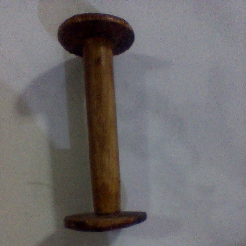 Jual wooden spool..handmade/kelos kayu buatan tangan 7cm .roda 1cm ...