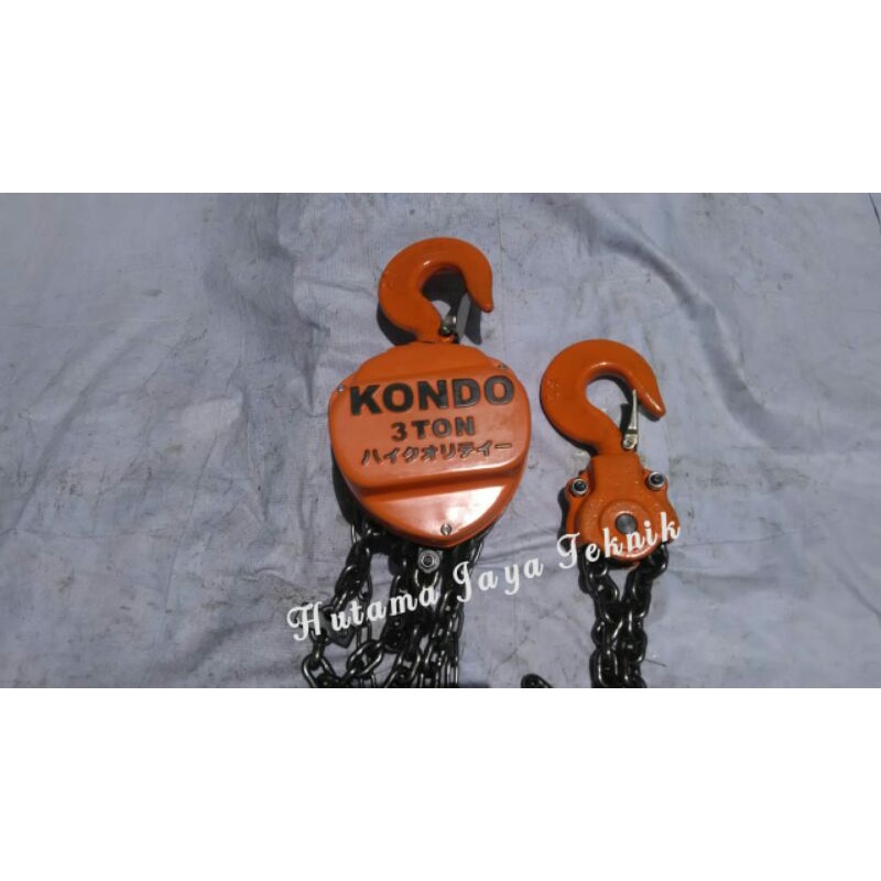 Jual Chain Blok Block Katrol Derek Takel Kondo 3 Ton Rantai 20 Meter ...