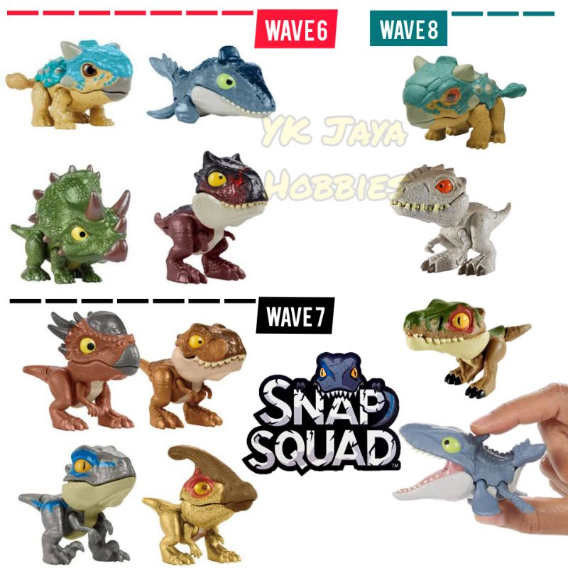 Jual SNAP SQUAD jurassic world wave 6,7 dan 8 mainan anak dinosaurus ...