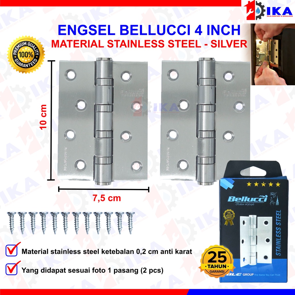 Jual Engsel 3 inc Stainless tebal/ Engsel 4 Inch Stainless Tebal ...