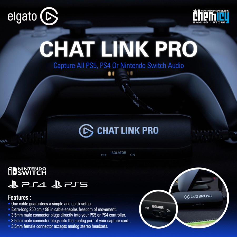 Jual Elgato Chat Link Pro Adapter for Capture PS5 / PS4 / Nintendo ...