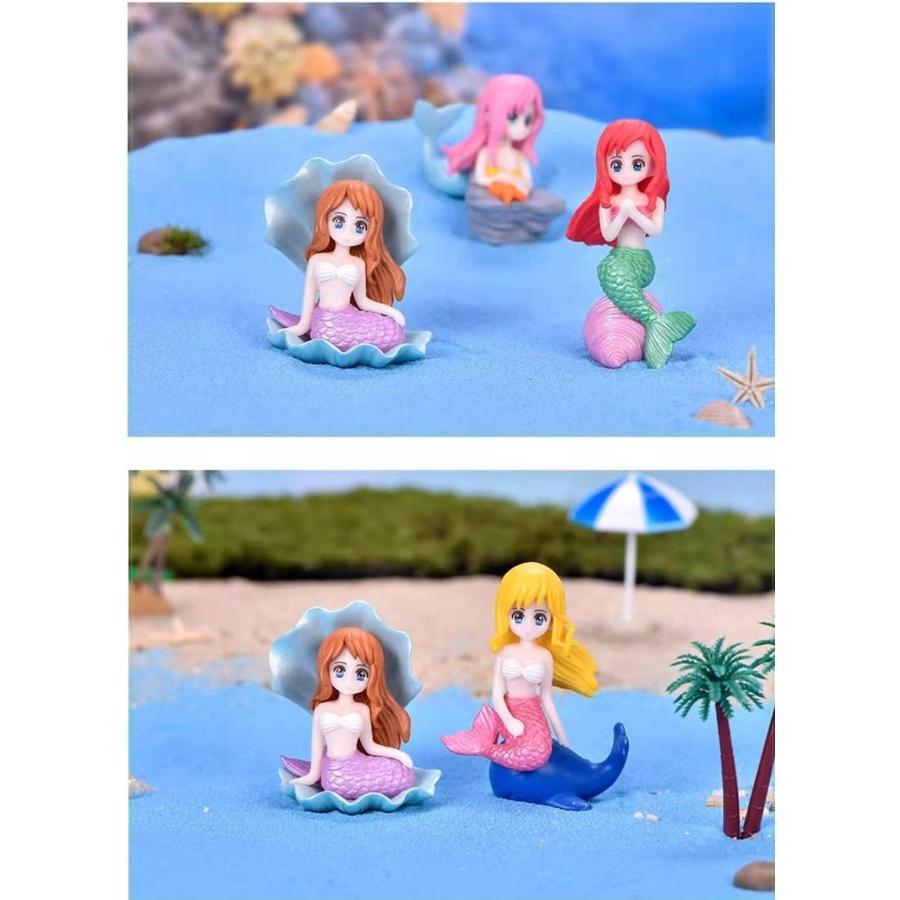 Jual Topper Figure Cake Toper Kue Karakter Motif Mermaid Putri Duyung ...