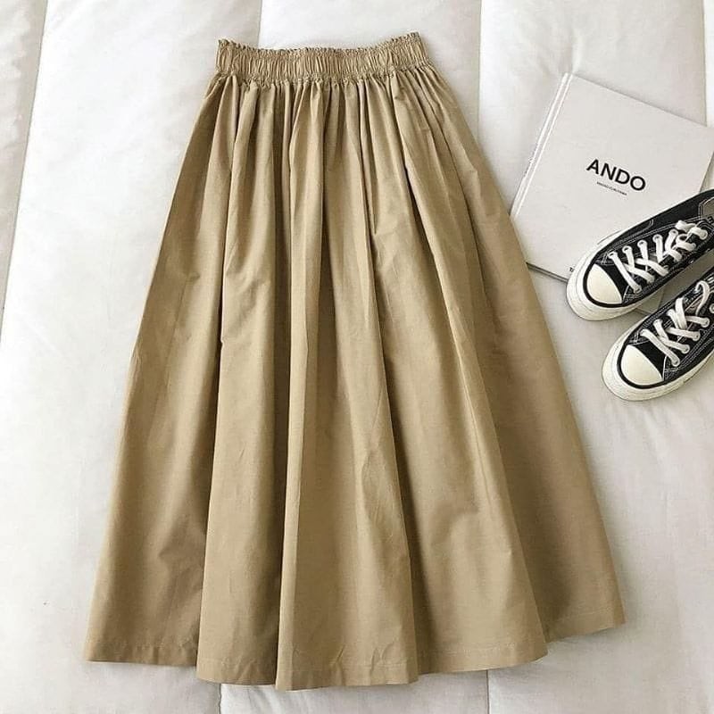 Jual ROK JACKLYN SKIRT HS KATUN LINEN PINGGANG KARET Rok Wanita Terbaru ...