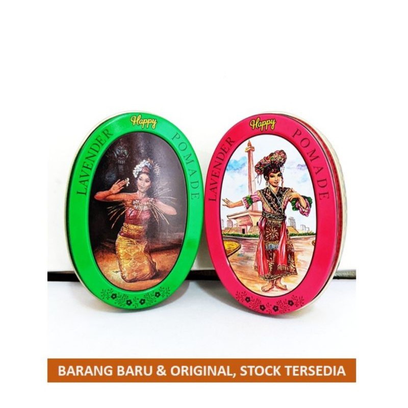 Jual Minyak Rambut Happy Lavender Pomade Merah Atau Hijau 65 gram ...