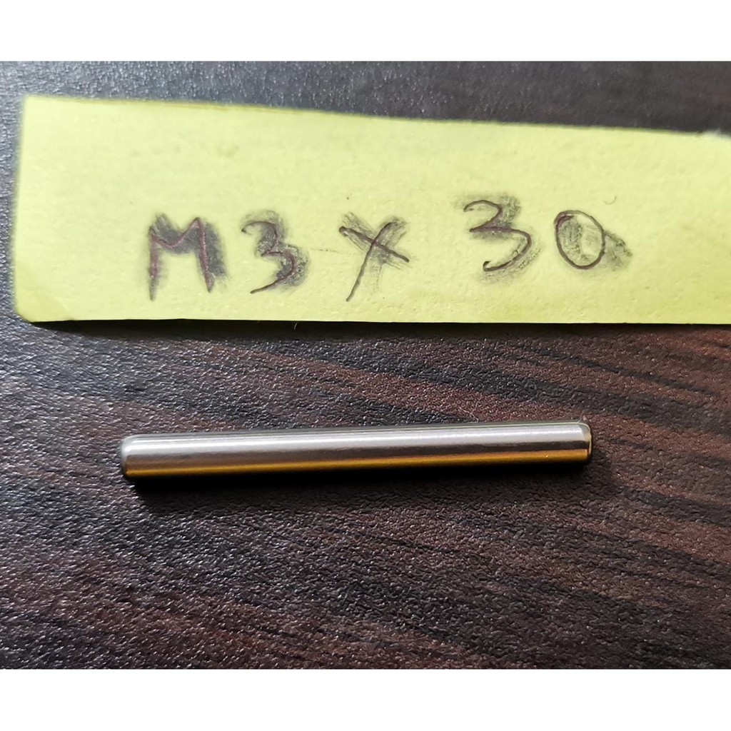 Jual 2pcs Pin Besi Dowel diameter 3mm Panjang 3cm 30mm M3x30 Steel ...