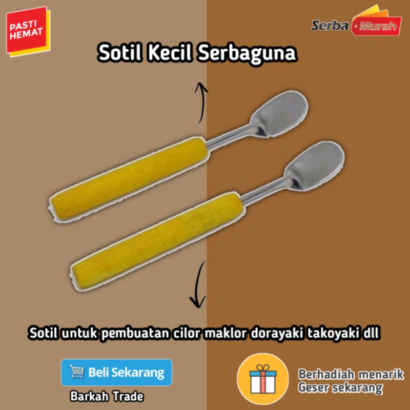 Jual Sotil spatulla spatula kecil cilik mini cilor maklor dorayaki ...