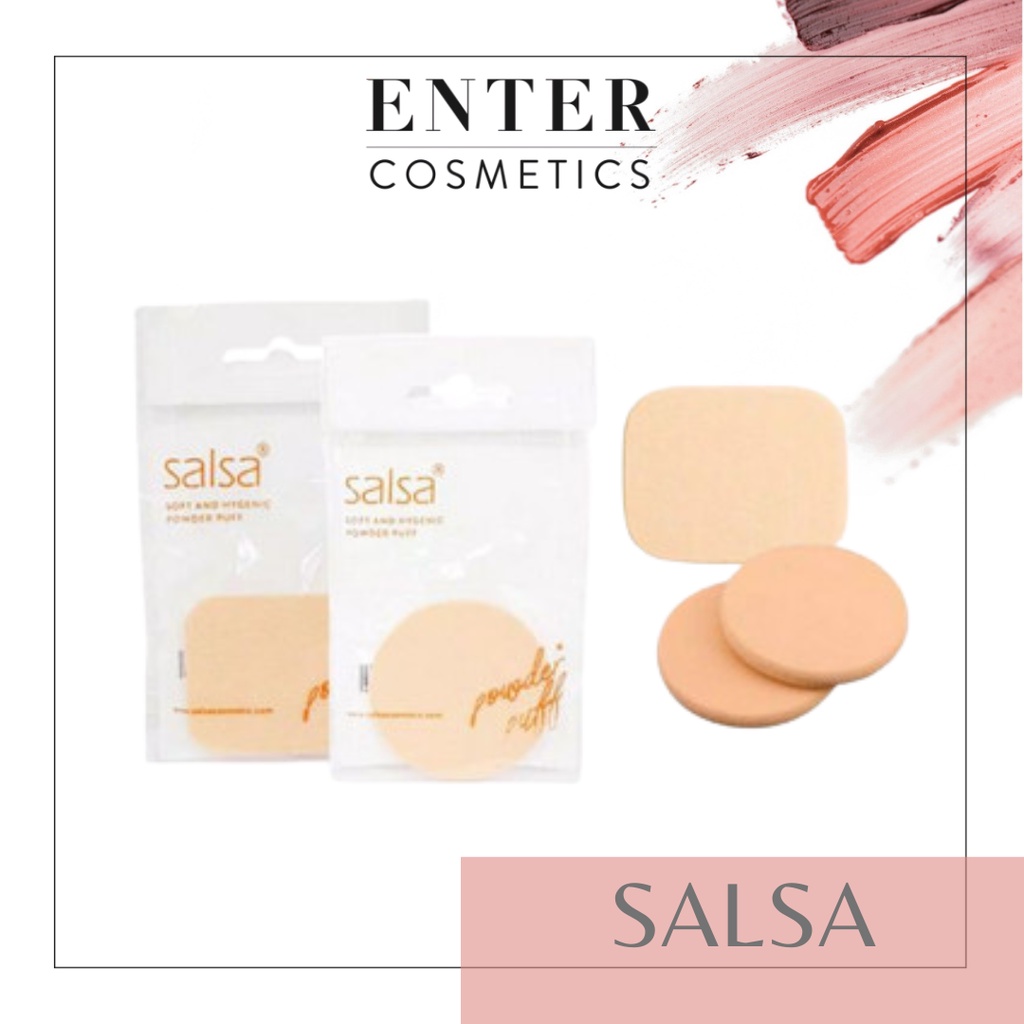 Jual SALSA Spon Basah Bedak Bulat & Persegi Puff Spons Spons Sponge ...