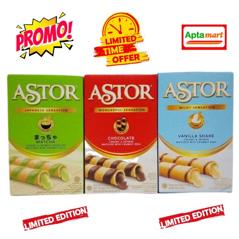 Jual Astor Stick Wafer Wonderfull Sensation - 40 gr [Coklat-Matcha ...