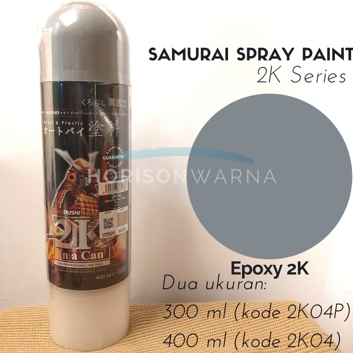Jual SAMURAI PAINT EPOXY 2K04 SURFACER Warna Abu-Abu (Grey) 300 ml dan ...