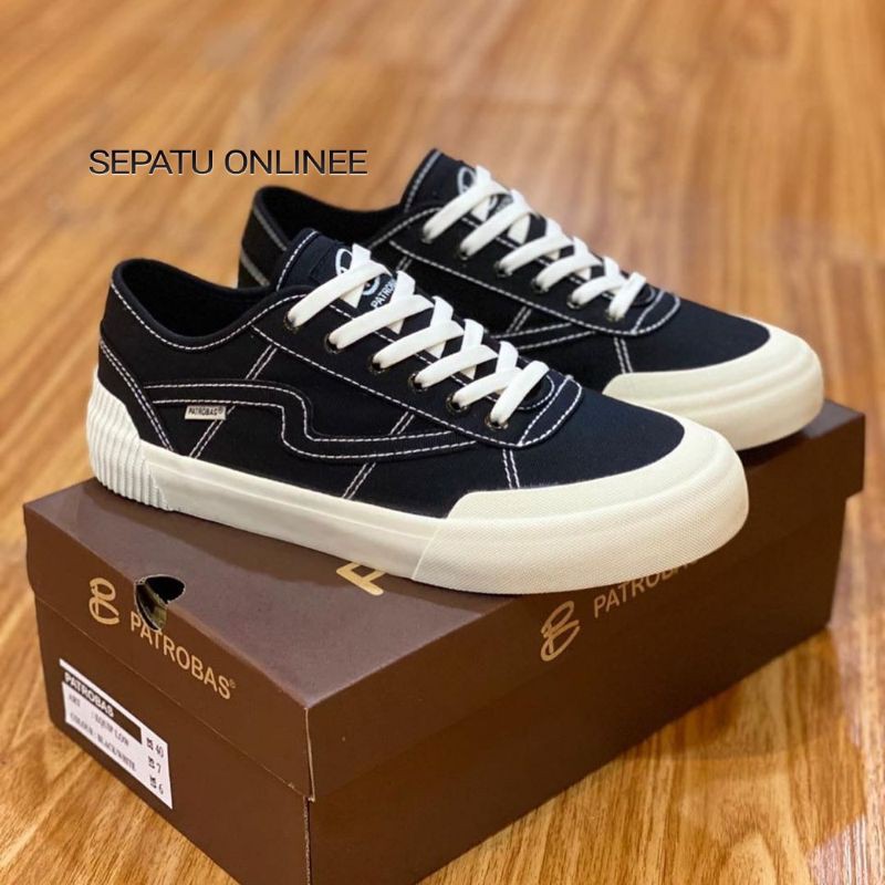 Jual Sepatu Patrobas Equip Black White Low Original | Shopee Indonesia
