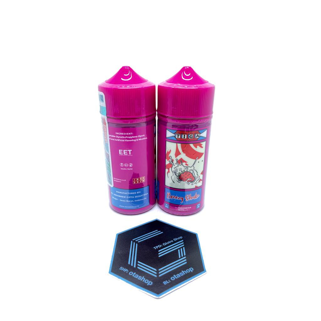 Jual Tiga BREEZE SHAKE by Indo Brew 100ml 3mg 6mg liquid strawberry ...