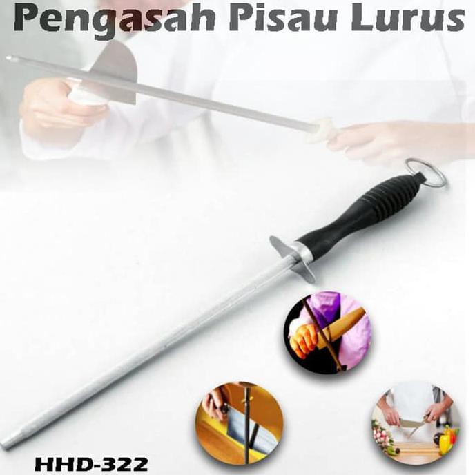 Jual Pengasah Pisau Asahan Kristal pisau Panjang pengasah stick koki ...