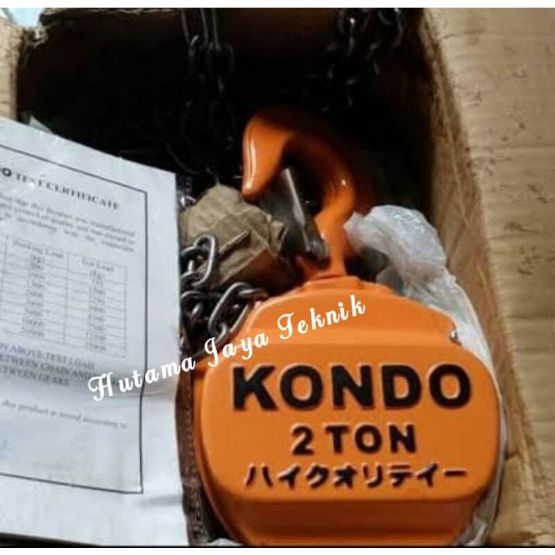 Jual Chain Block Katrol Derek Takel Kondo 2 Ton Rantai 5 Meter | Shopee ...