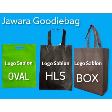 Jual Tas Spunbond Sablon Logo / Cetak Nama Goodie Bag Box 20x30x9 25x35x10 30x40x10, HLS 25x35x8 ...