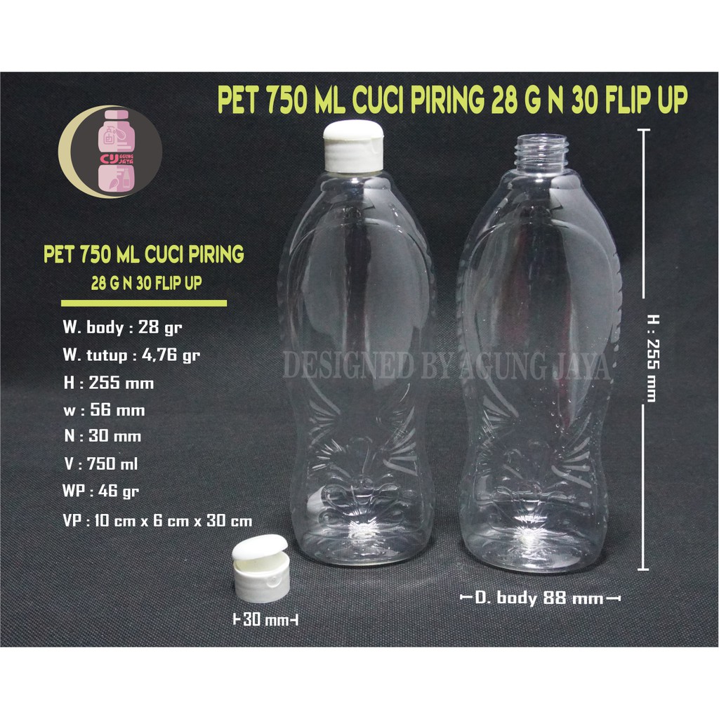 Jual Botol Cuci Piring 750 M /Botol Pet 750 Ml Cuci Piring /Botol Sabun ...