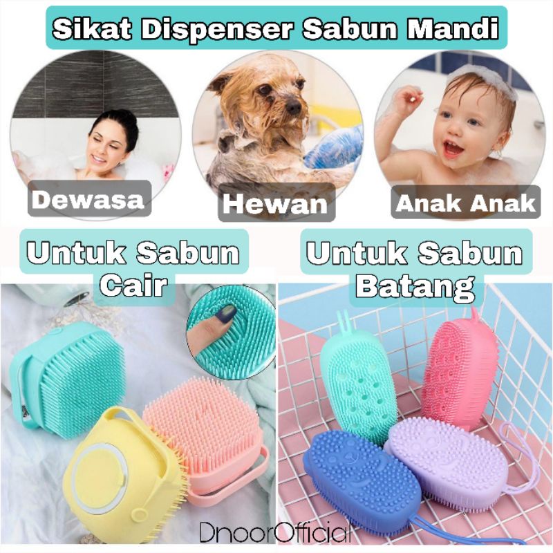 Jual Sikat Dispenser Sabun Cair dan Batang untuk Mandi / Spons Mandi ...
