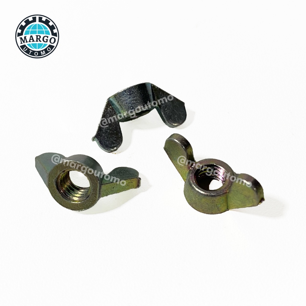 Jual Mur Kuping Wing Nut Kupu-Kupu M6 - 12 PCS | Shopee Indonesia