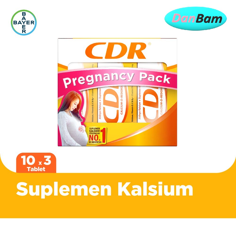 Jual CDR Pregnancy Pack Suplemen Kalsium untuk Kehamilan 30 Tablet ...