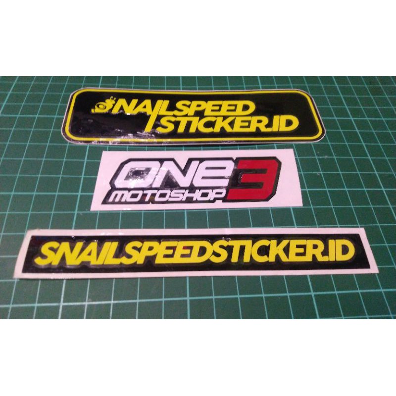 Jual sticker cutting universal logo One 3 Motoshop One3 part 2 9x3cm ...