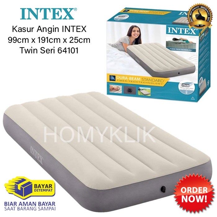 Jual Kasur Angin INTEX Durabeam Twin Seri 64101 Size 99x191x25cm Airbed ...