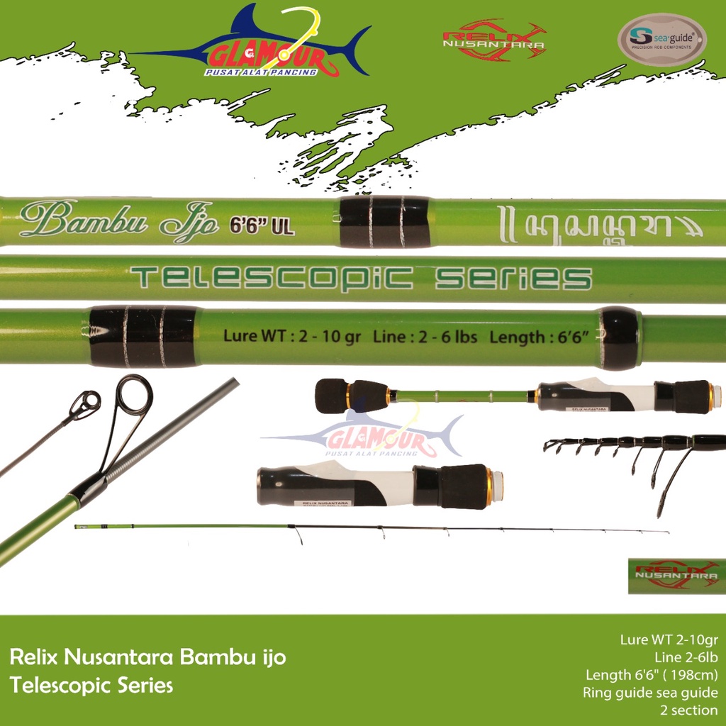 Jual STICK PANCING TELESCOPIC RELIX NUSANTARA BAMBU IJO 66UL | Shopee ...
