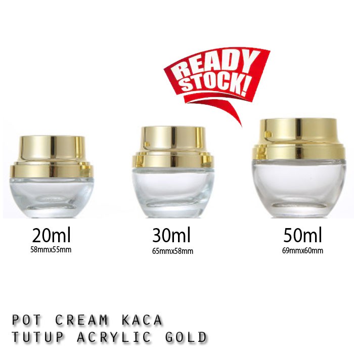 Jual Pot Cream Acrylic 30ml Pot Krim 30 ml Cream Botol Kosmetik 30 gram ...